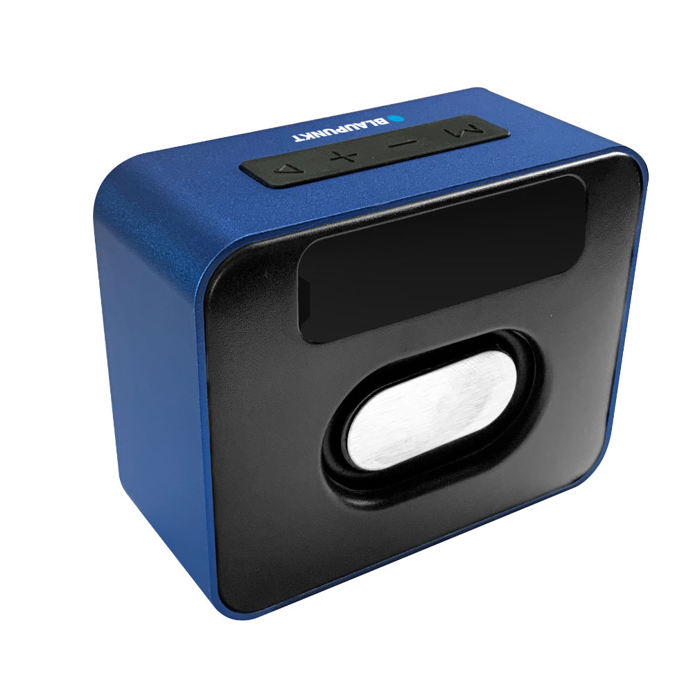 Coluna Portátil Bluetooth Em Alumínio Azul - BLOCKS.pt