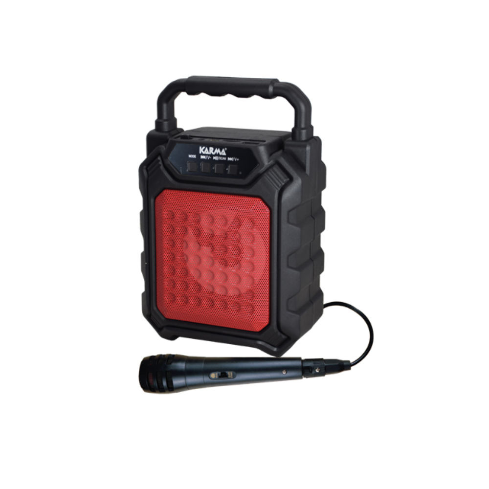 Coluna Portátil 4" Com USB, Bluetooth E Microfone - Vermelho - BLOCKS.pt